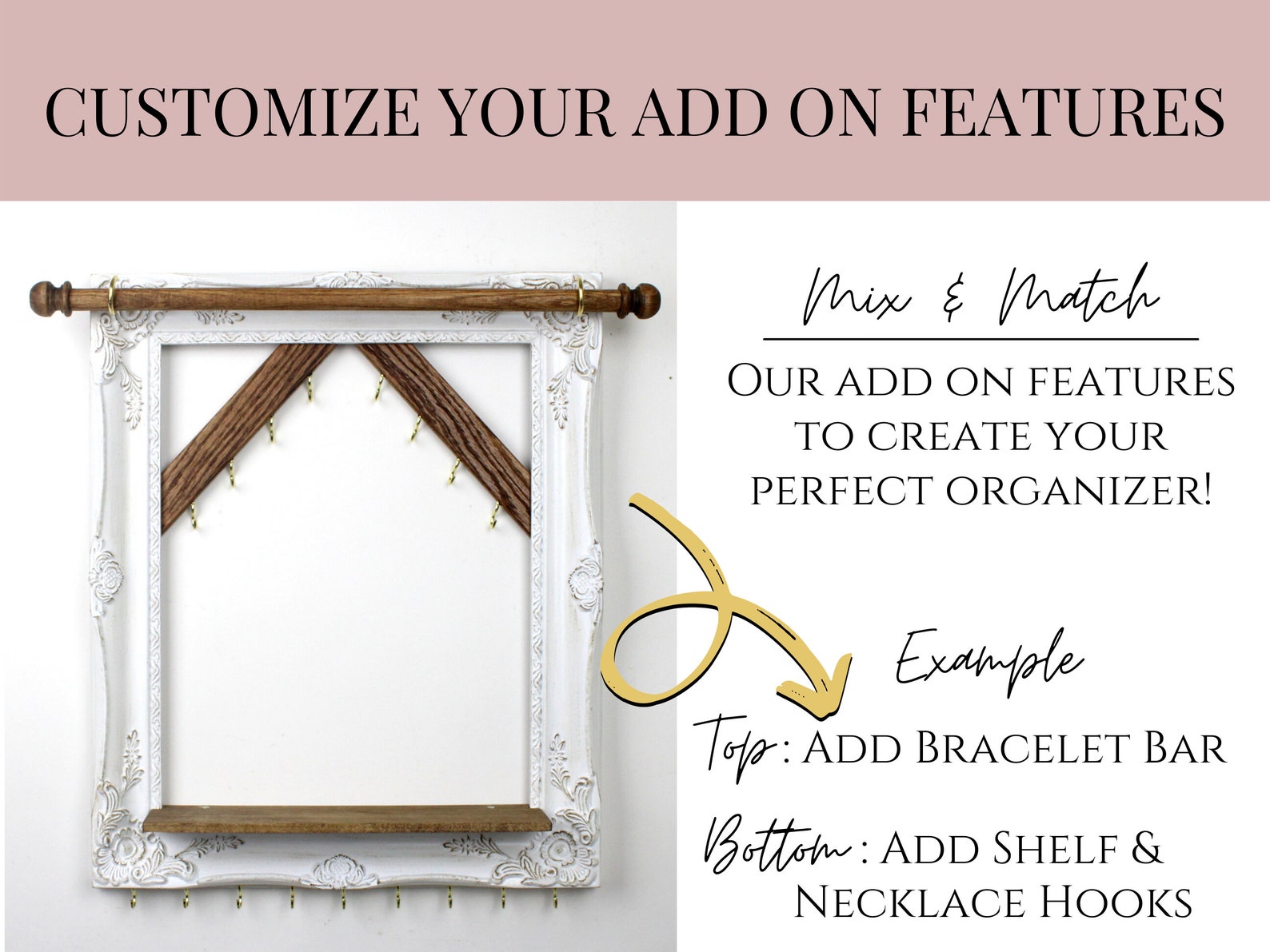 Custom Necklace Holder Frame Hanging Necklace Organizer. - Etsy