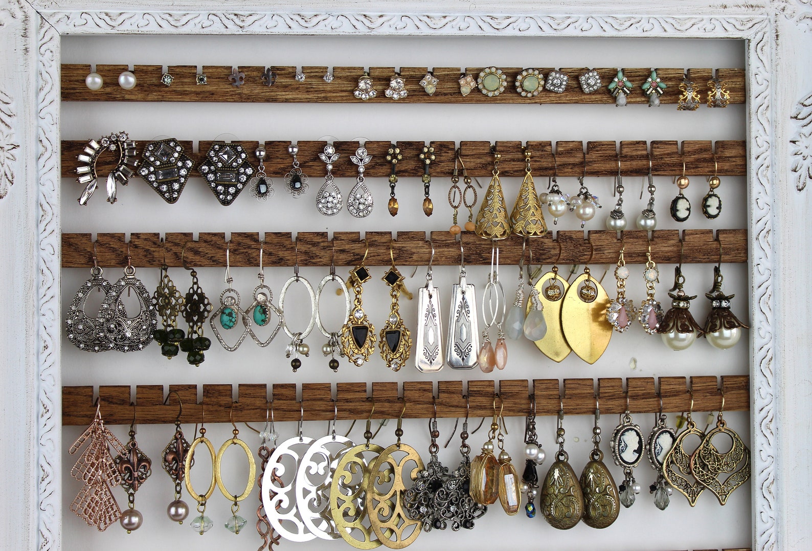 8 Wood Earring Holders DIY Pierced Ears Organizer | Etsy