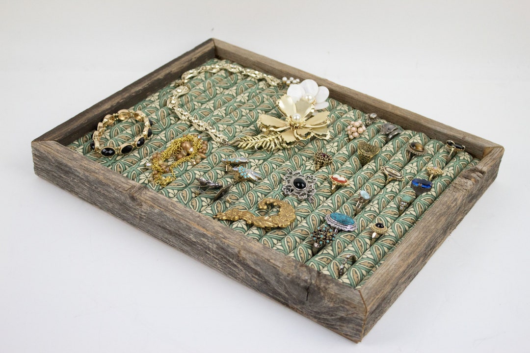 Rustic Jewelry Tray, Standing Ring Display, Unique Jewelry Holder, Barn ...