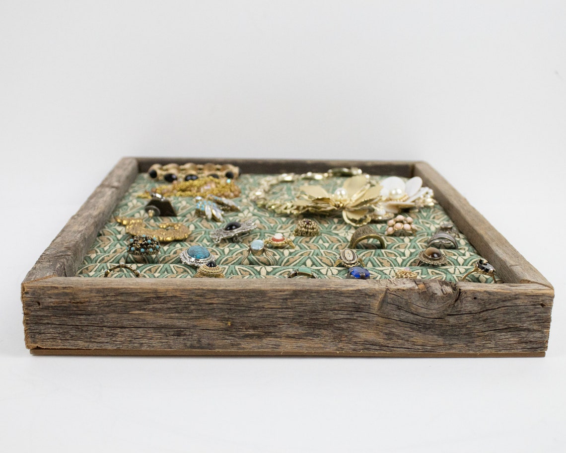Rustic Jewelry Tray Standing Ring Display Unique Jewelry | Etsy