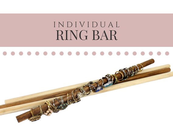 Wood Ring Bar Custom Ring Holder DIY Jewelry Organizer - Etsy