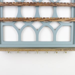 Arch Window Jewelry Holder, Holds 55 Pairs, Wall Hanging Earring ...