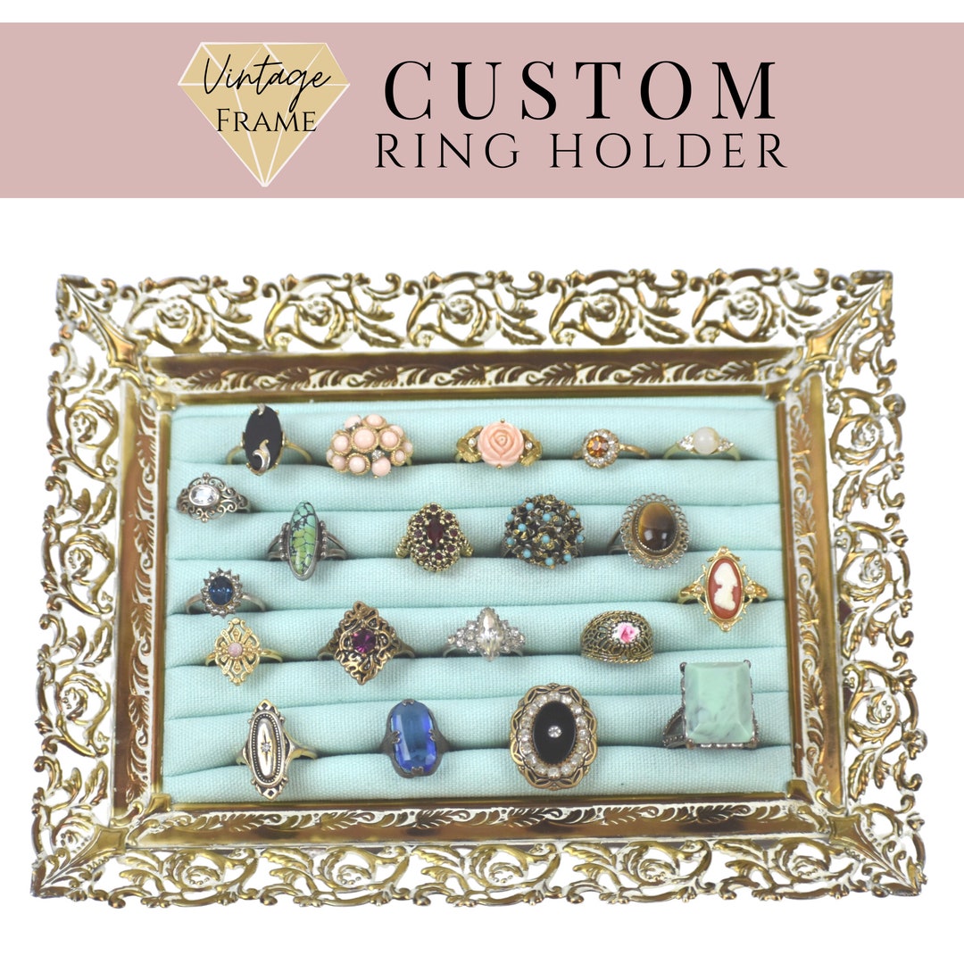 Custom Hanging Ring Holder Tray, Jewelry Display Stand, Standing Ring ...