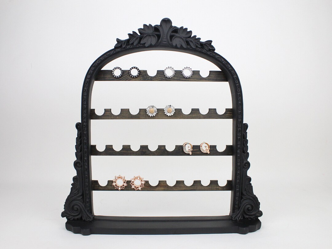 Standing Plug Earring Holder, Ornate Tabletop Jewelry Display Stand ...