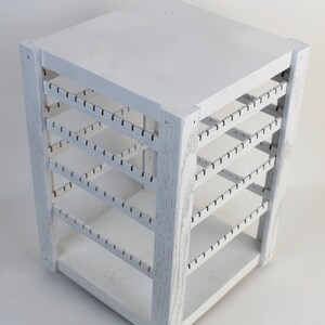 Spinning Earring Holder, Wood Jewelry Organizer, Rotating Earring ...