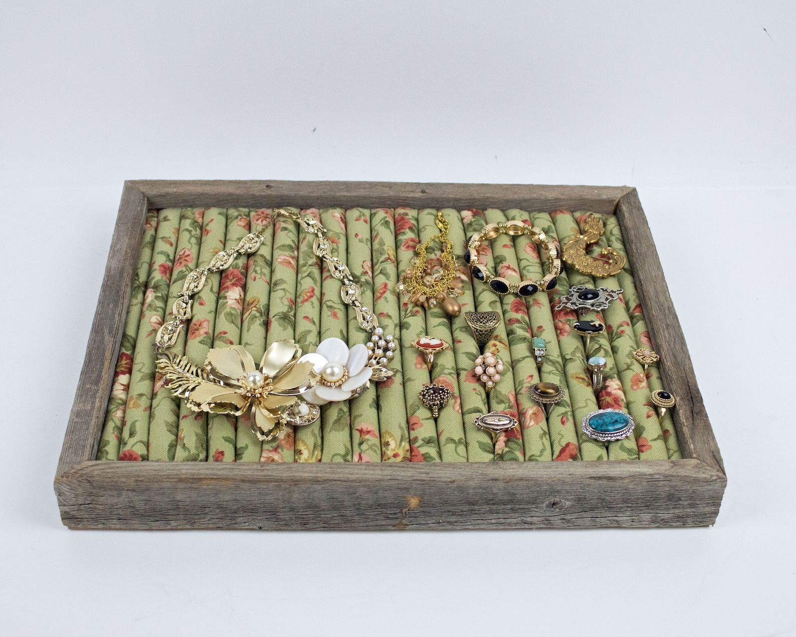 Rustic Jewelry Tray, Standing Ring Display, Unique Jewelry Holder ...