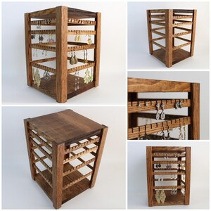 Spinning Earring Holder, Rotating Jewelry Display, Tabletop Jewelry ...