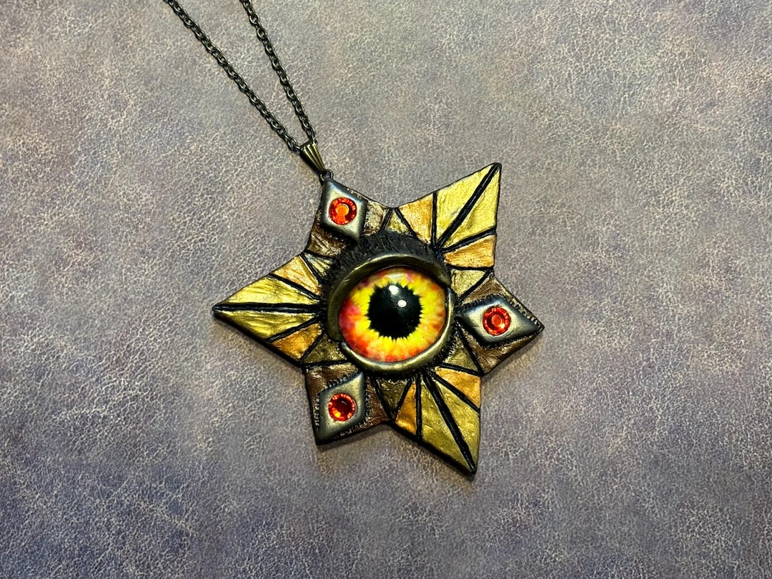 Hand-sculpted Monster Eye Necklace: Fantasy Amulet Jewelry - Etsy