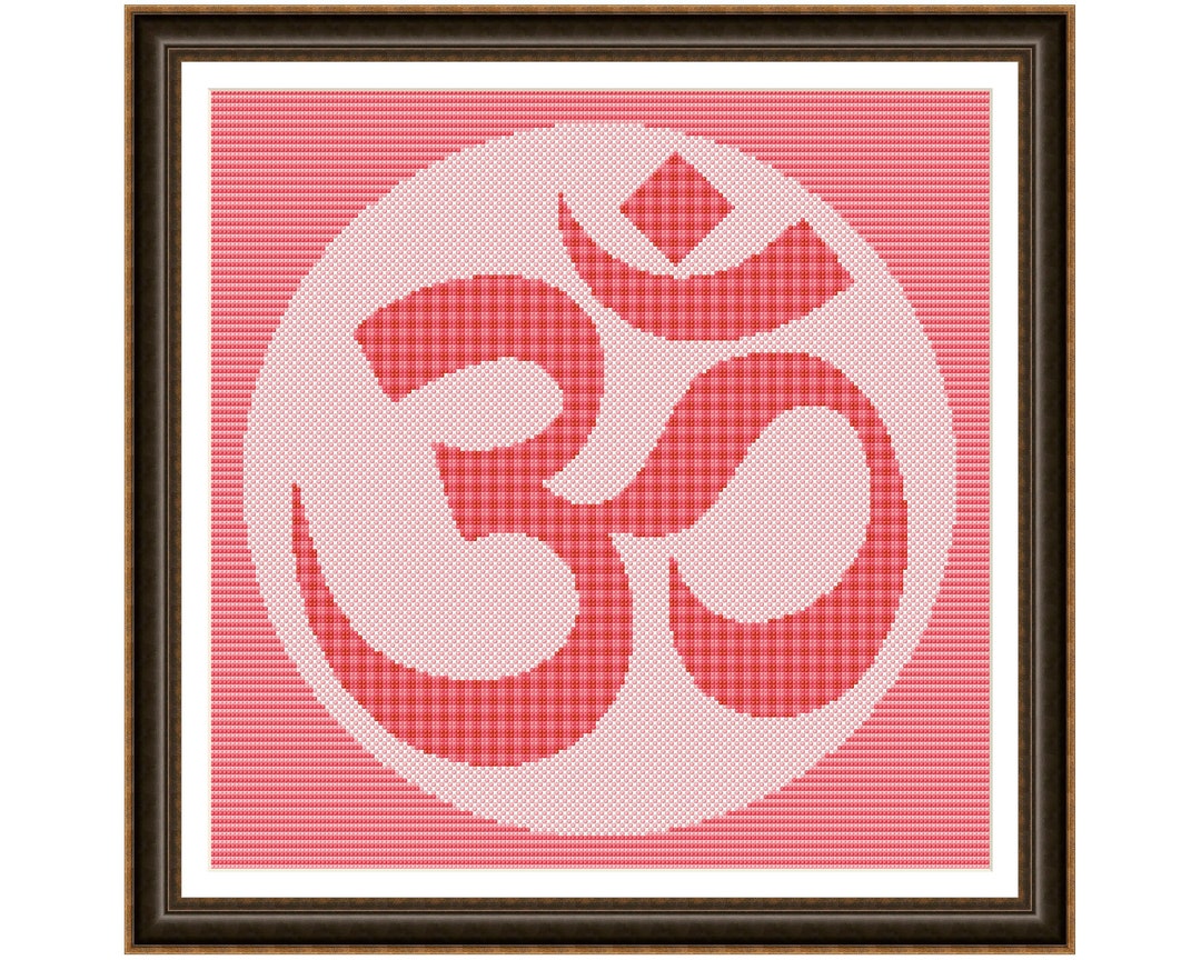 Om Symbol Patchwork - Modern Cross Stitch Pattern PDF - Instant ...