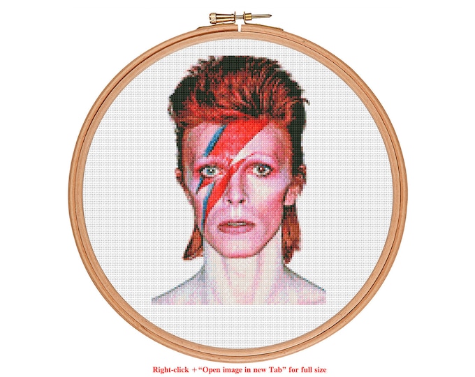 David Bowie Cross Stitch Pattern Who is Your Idol Modern - Etsy