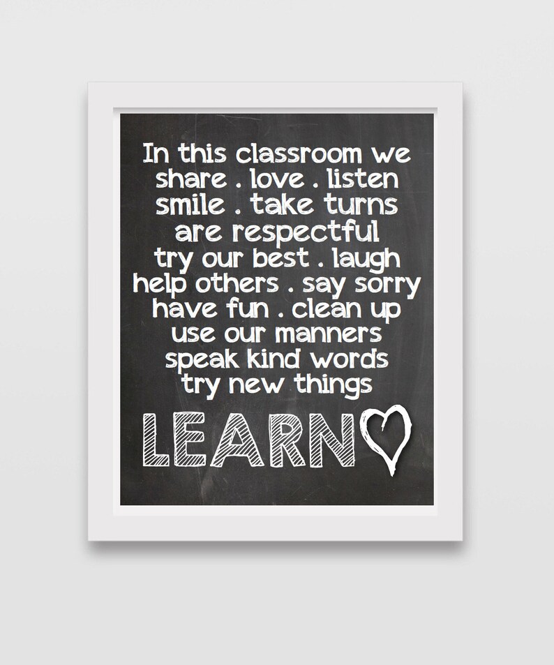 Classroom Sign // Teacher Sign // Teacher Gift // in This Classroom ...