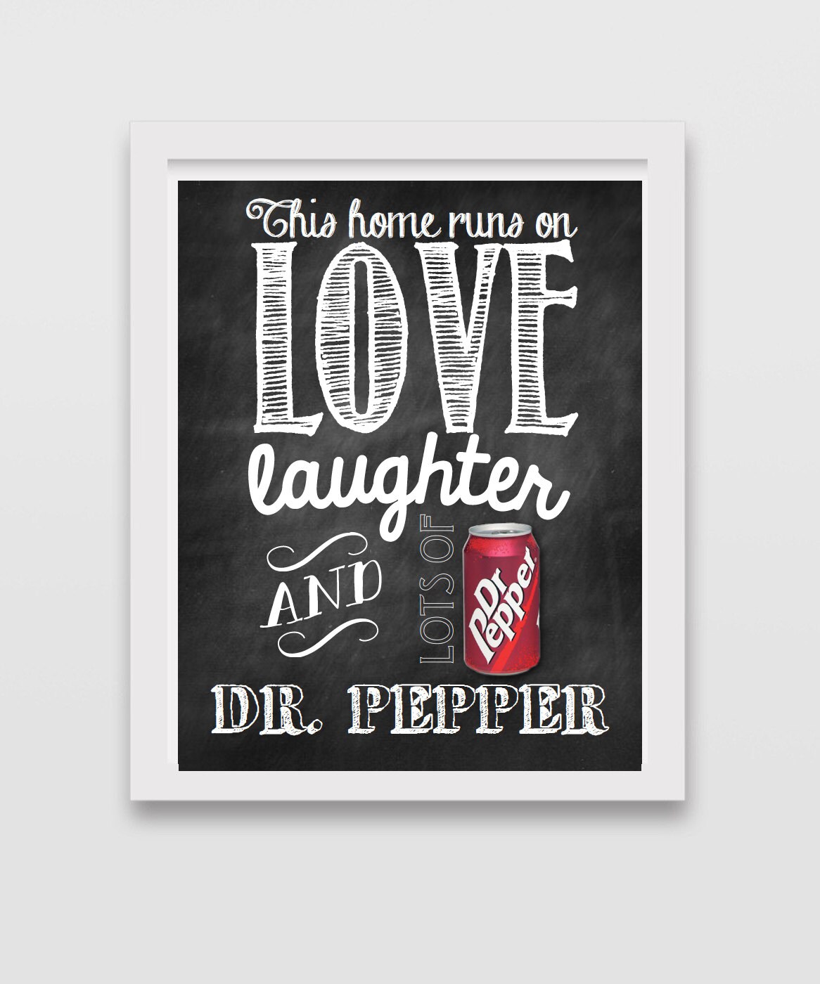 Mom's Sign // Home Sign // Dr. Pepper Sign // This Home Runs on Love ...