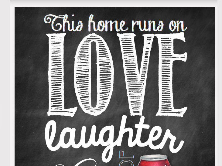Mom's Sign // Home Sign // Dr. Pepper Sign // This Home Runs on Love ...
