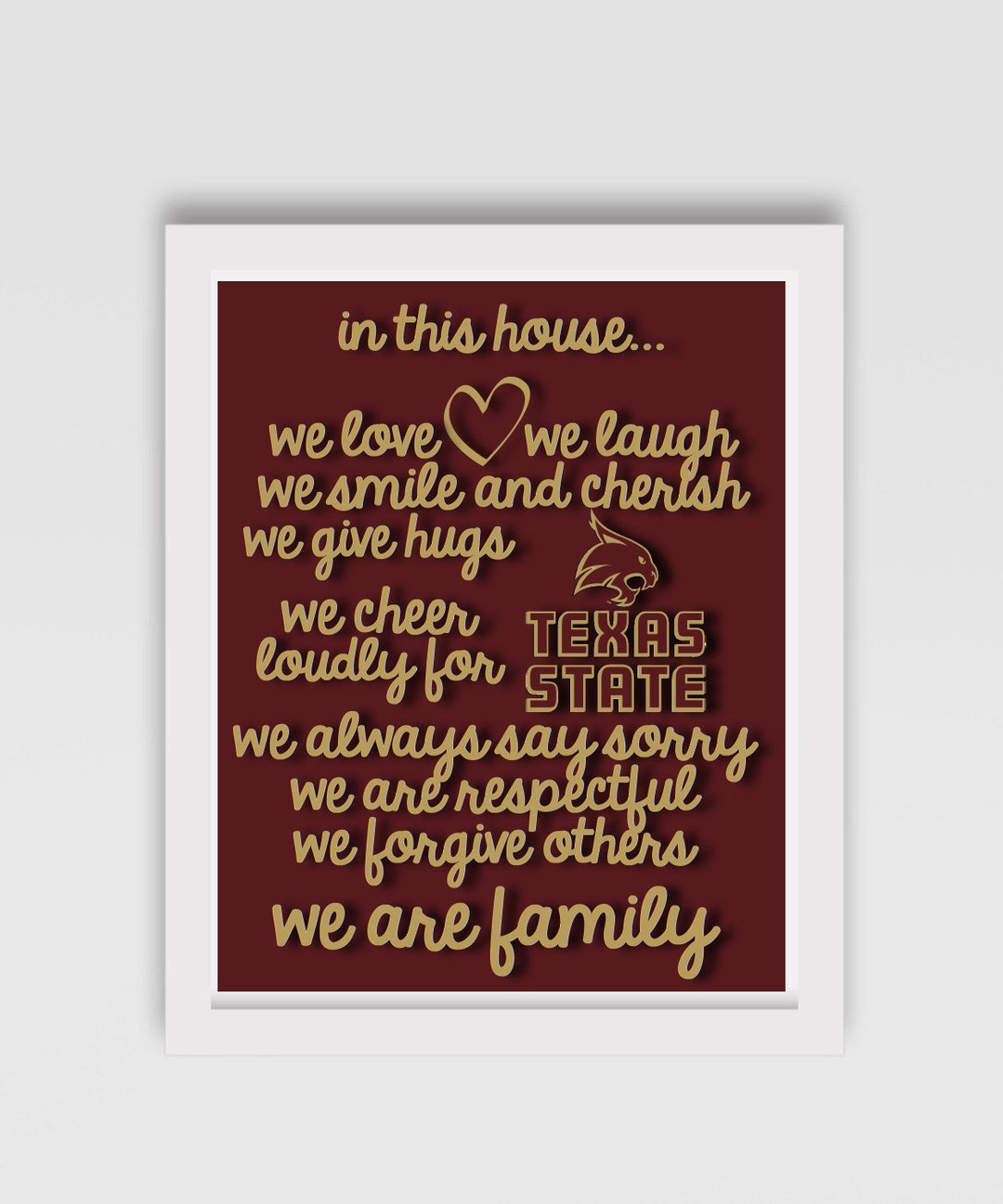 Texas State Sign // Texas State University Sign // College Sign ...