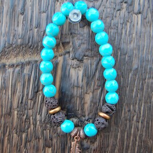 Essential Oil Diffuser Aromatherapy Bracelet - Turquoise Howlite - Etsy