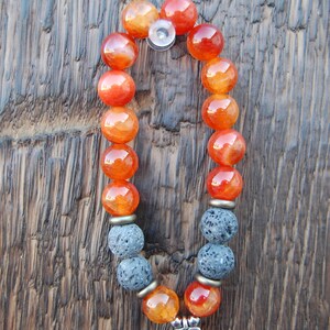 Essential Oil Diffuser Aromatherapy Bracelet - Fire Agate - Etsy