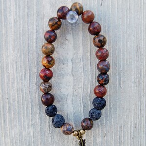 Essential Oil Diffuser Aromatherapy Bracelet - Leopard Jasper - Etsy