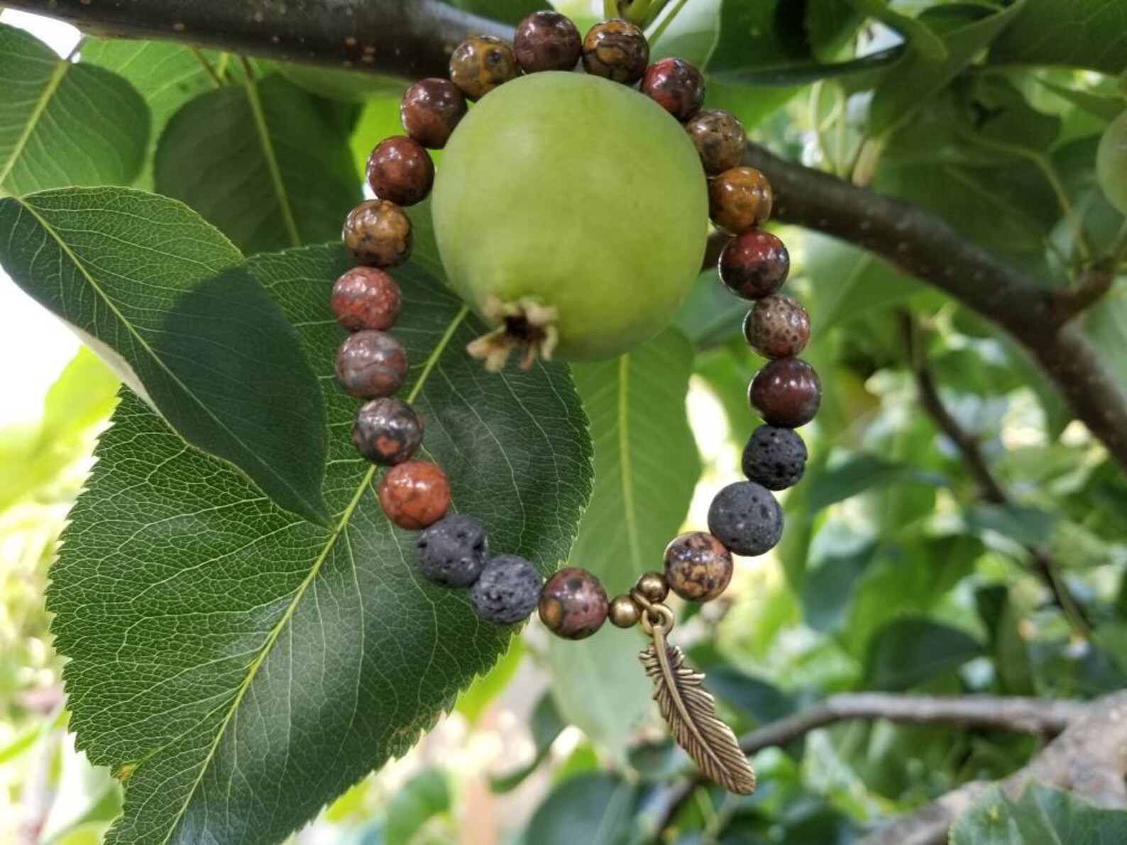 Essential Oil Diffuser Aromatherapy Bracelet - Leopard Jasper - Etsy