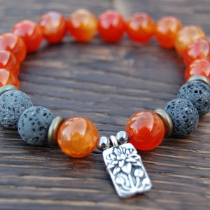 Essential Oil Diffuser Aromatherapy Bracelet - Fire Agate - Etsy