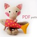 Stuffed Cat Doll and Fish Pattern Sewing PDF Handmade DIY - Etsy