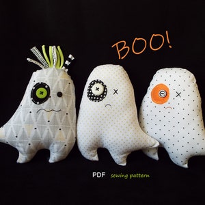 Cute Ghost Sewing Pattern Pdf. Ghost Rag Doll Pattern Halloween Nursery ...