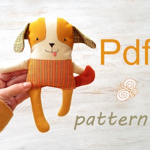 Dog Toy Stuffed Animal Sewing Patterns . Puppy Dog Lover Gift Cloth ...