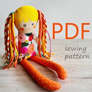 DIY Big Doll Sewing Pattern, Stuffed Doll 18 Inch Pdf for Newborn ...