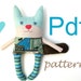 Rag Cat Doll Pattern Sewing PDF - Handmade Cloth Doll Pattern Cat for ...