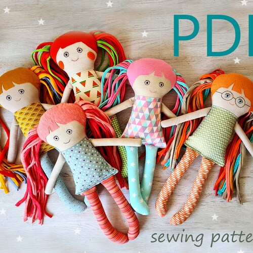 Rag Doll Sewing Pattern DIY Detailed Tutorial Step by Step - Etsy