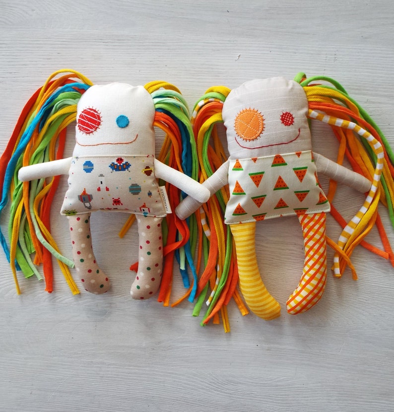 Pattern Little Monster Doll DIY Textile Stuffed Small Fabric - Etsy