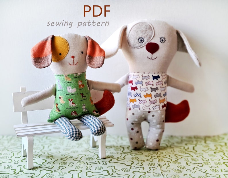 Animal Pattern to Sew Fabric Doll Dog Stuffed Animal 2 in 1. - Etsy