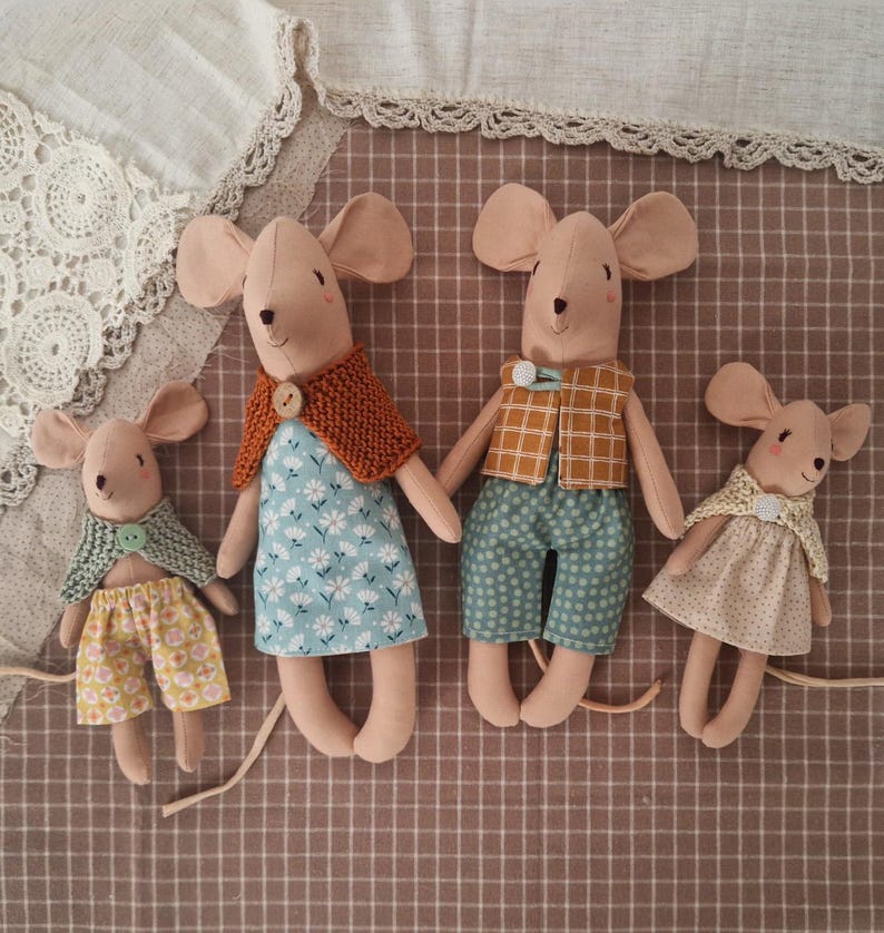 Mouse Family Sewing Pattern - Etsy