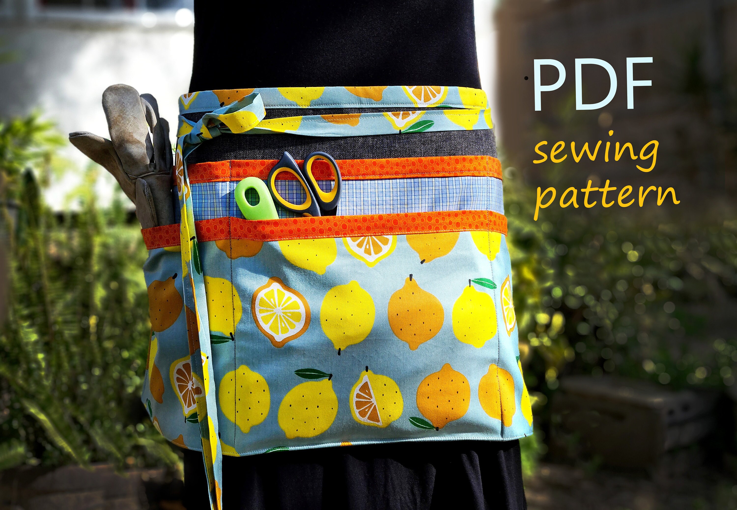 Half Apron Sewing Pattern for Women . Teacher Utility Apron - Etsy