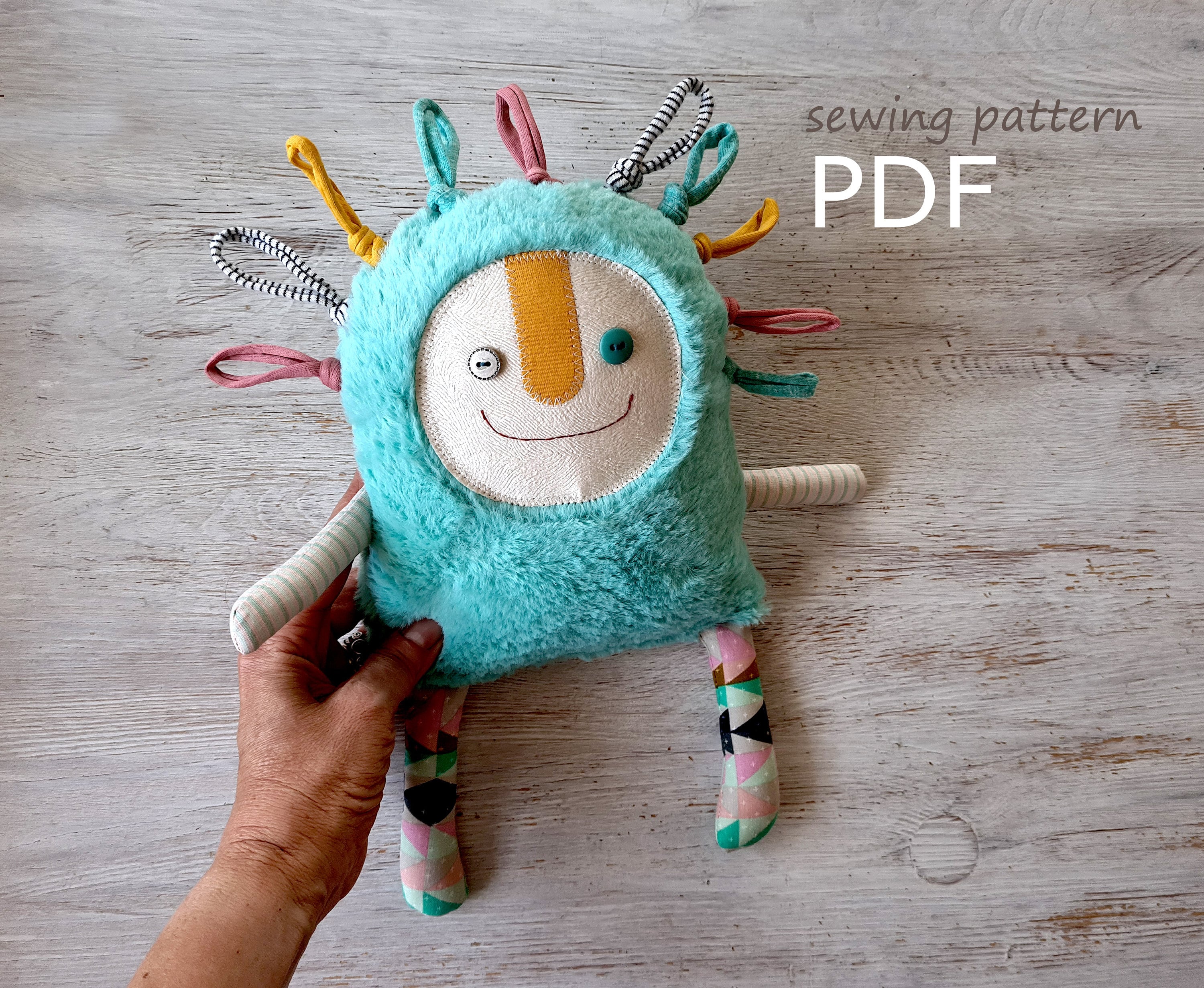 Plushie Monster Doll Sewing Pattern, Plush Toy, Worry Doll for Toddler ...