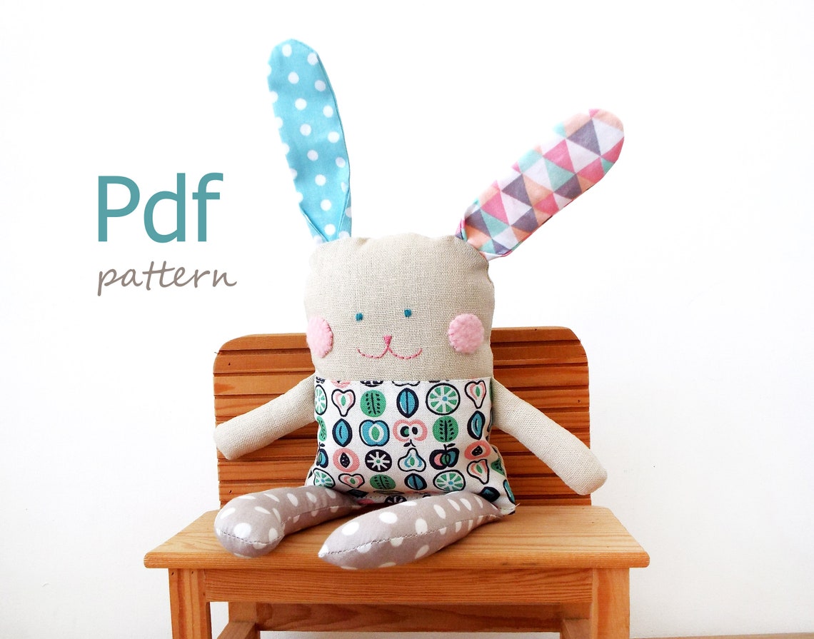 DIY Bunny Pattern PDF Make Your Own Woodland Plush Toy Bunny | Etsy