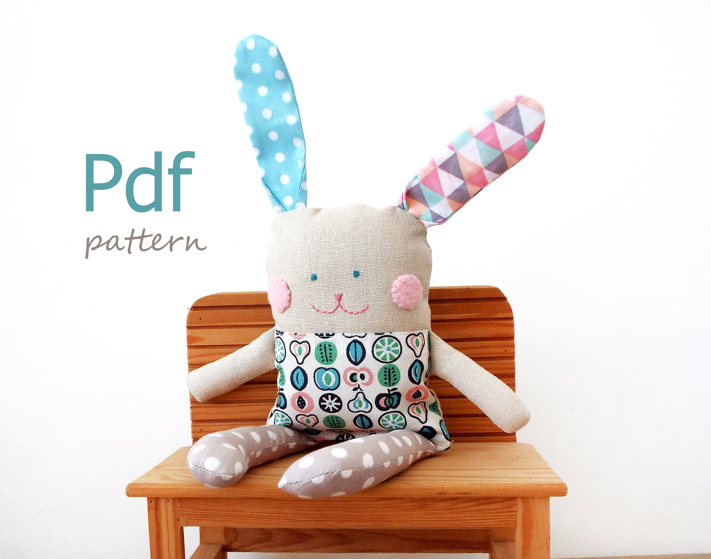 DIY Bunny Pattern PDF Make Your Own Woodland Plush Toy Bunny - Etsy Canada