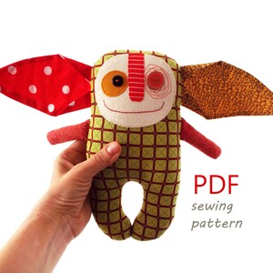 Stuffed Hobbit Pattern Monster Doll, Textile Rag Doll, Gift for Hobbit ...