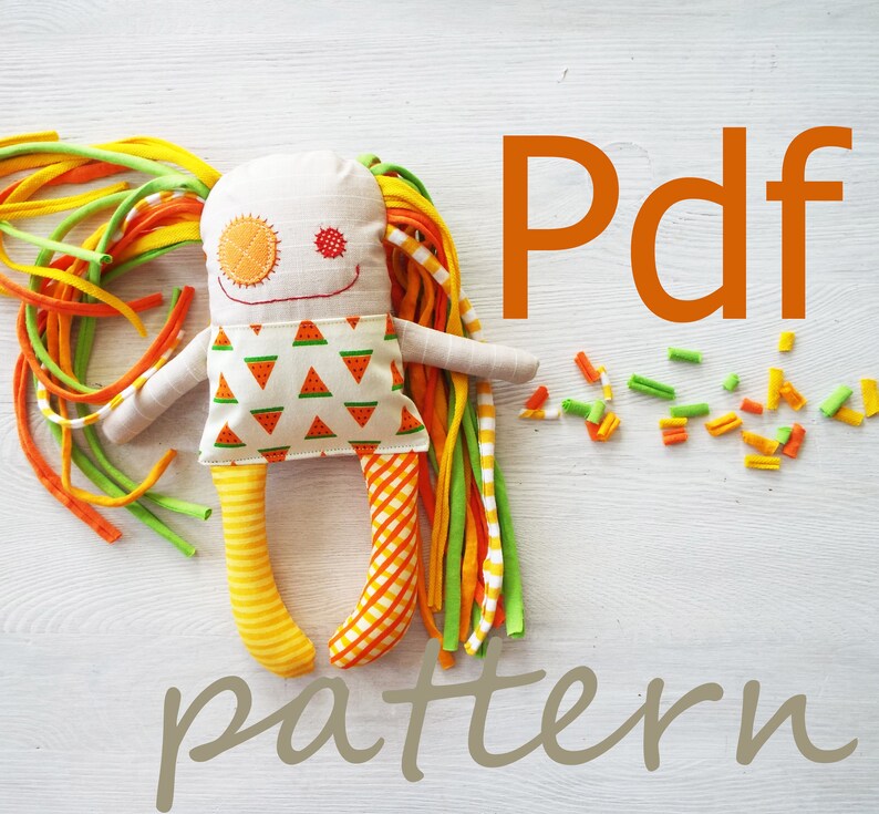 Pattern Little Monster Doll DIY Textile Stuffed Small Fabric - Etsy