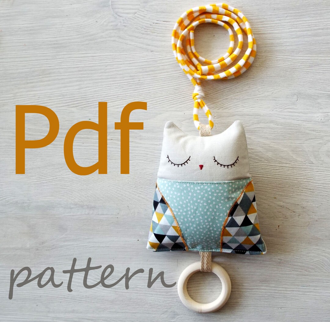 Teething Toys Owl Sewing Pattern. Owl Nursery Decor Rag Doll Pattern ...