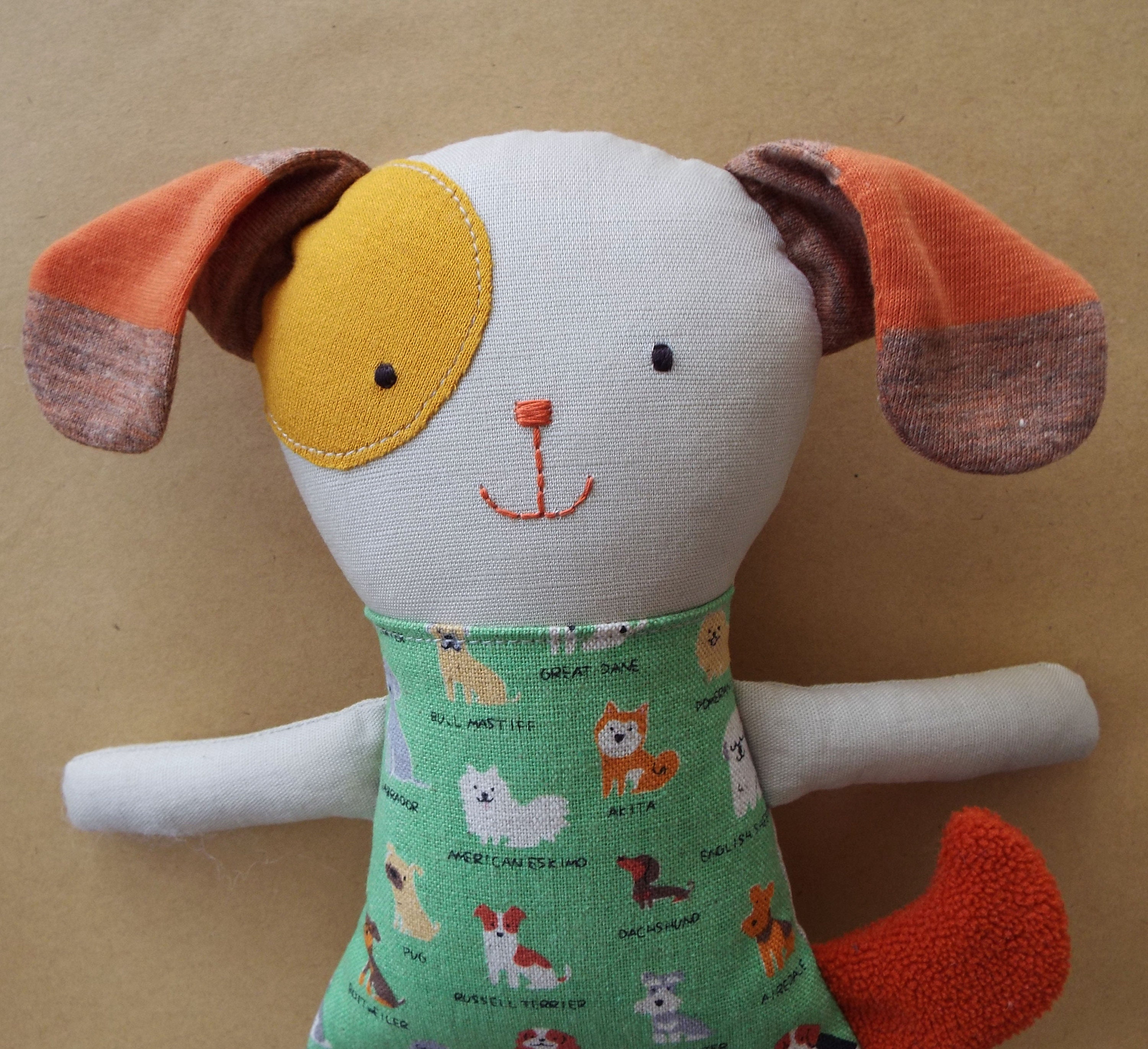 DIY Stuffed Dog in Bag Pattern Sewing Rag Dog Doll Handmade - Etsy