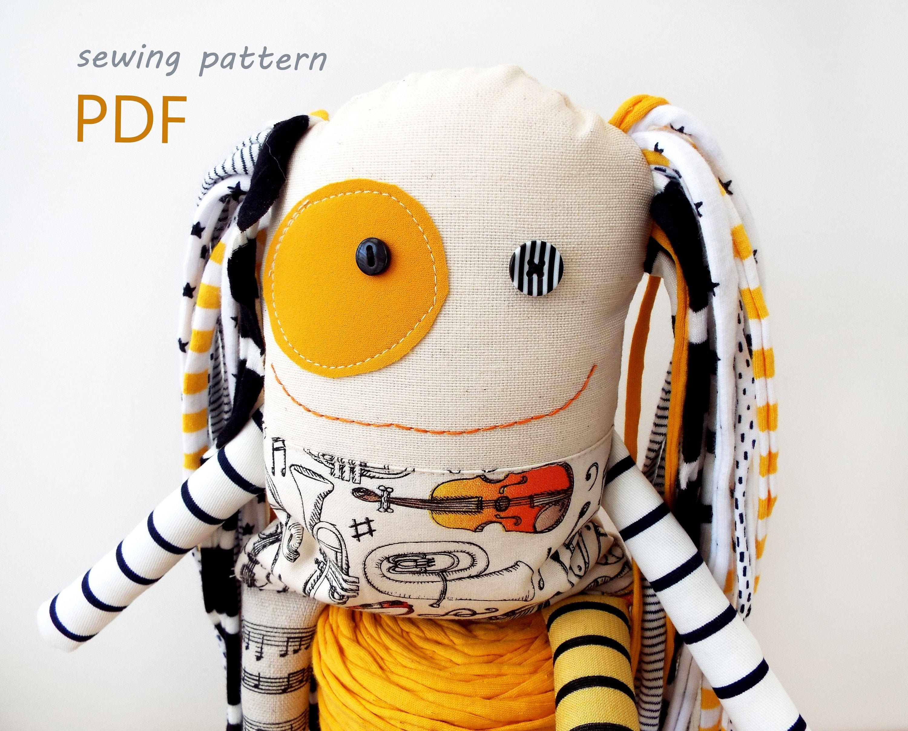 DIY Stuffed Monster Doll PDF Pattern Worry Doll Gift for - Etsy UK