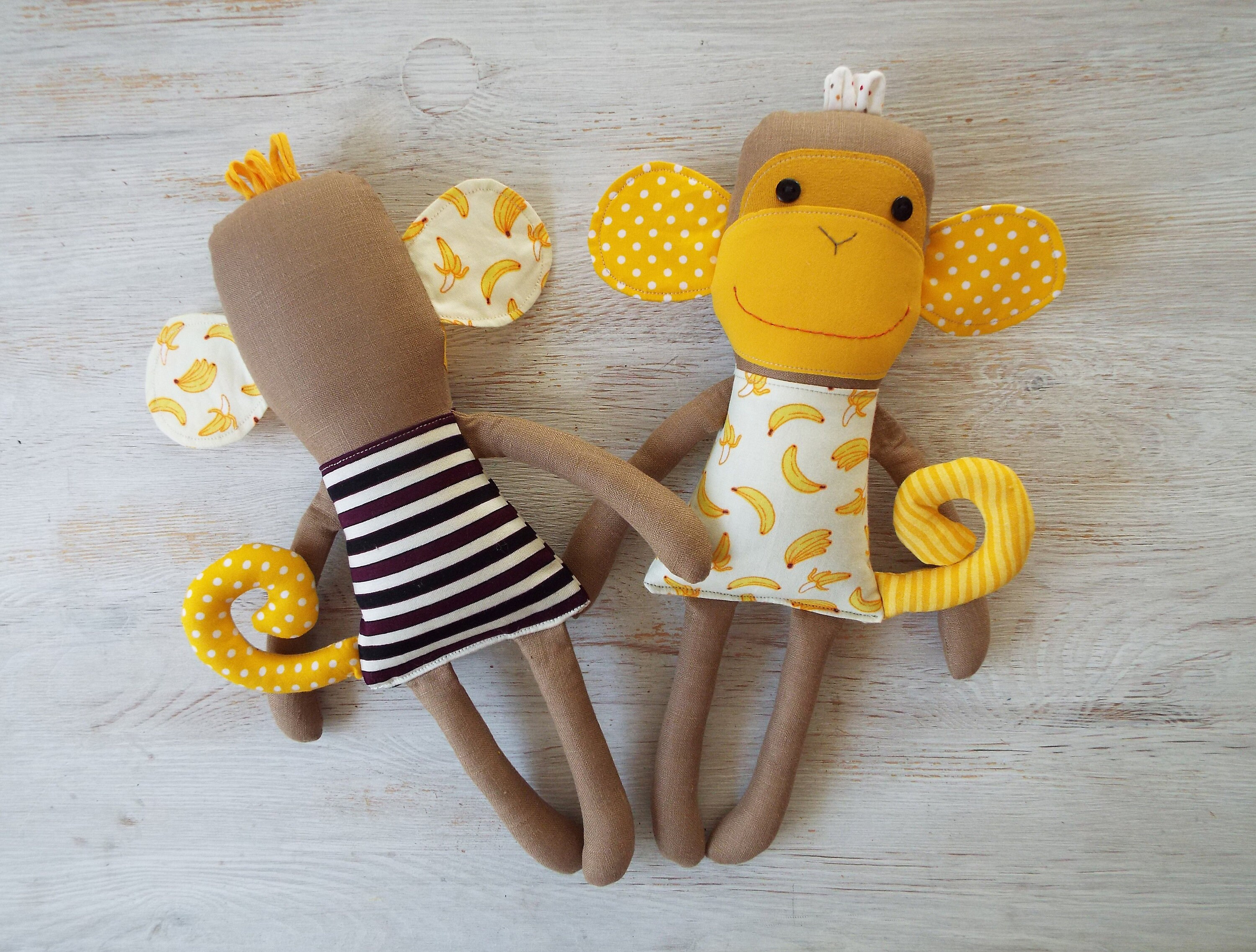 Stuffed Animal Monkey Toy Sewing Pattern . Monkey Cloth Doll - Etsy ...