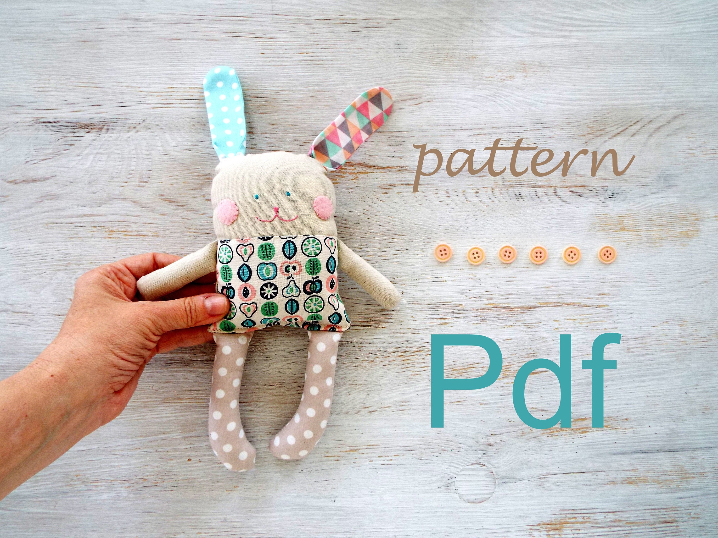 DIY Bunny Pattern PDF Make Your Own Woodland Plush Toy Bunny | Etsy