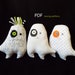 Cute Ghost Sewing Pattern Pdf. Ghost Rag Doll Pattern Halloween Nursery ...