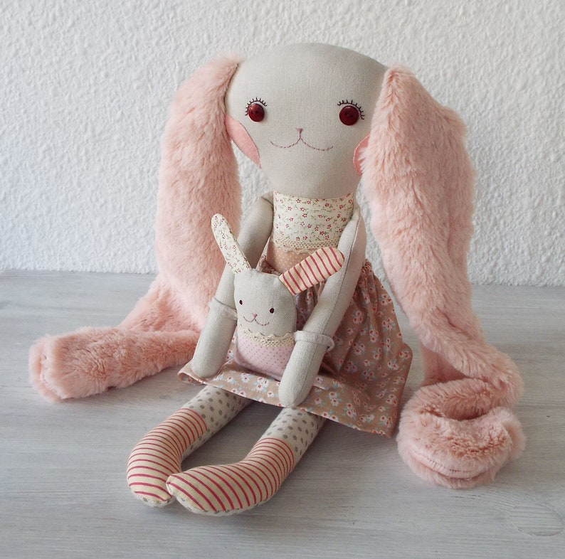DIY Stuffed Bunny Doll With Clothes & Mini Bunny Pattern - Etsy