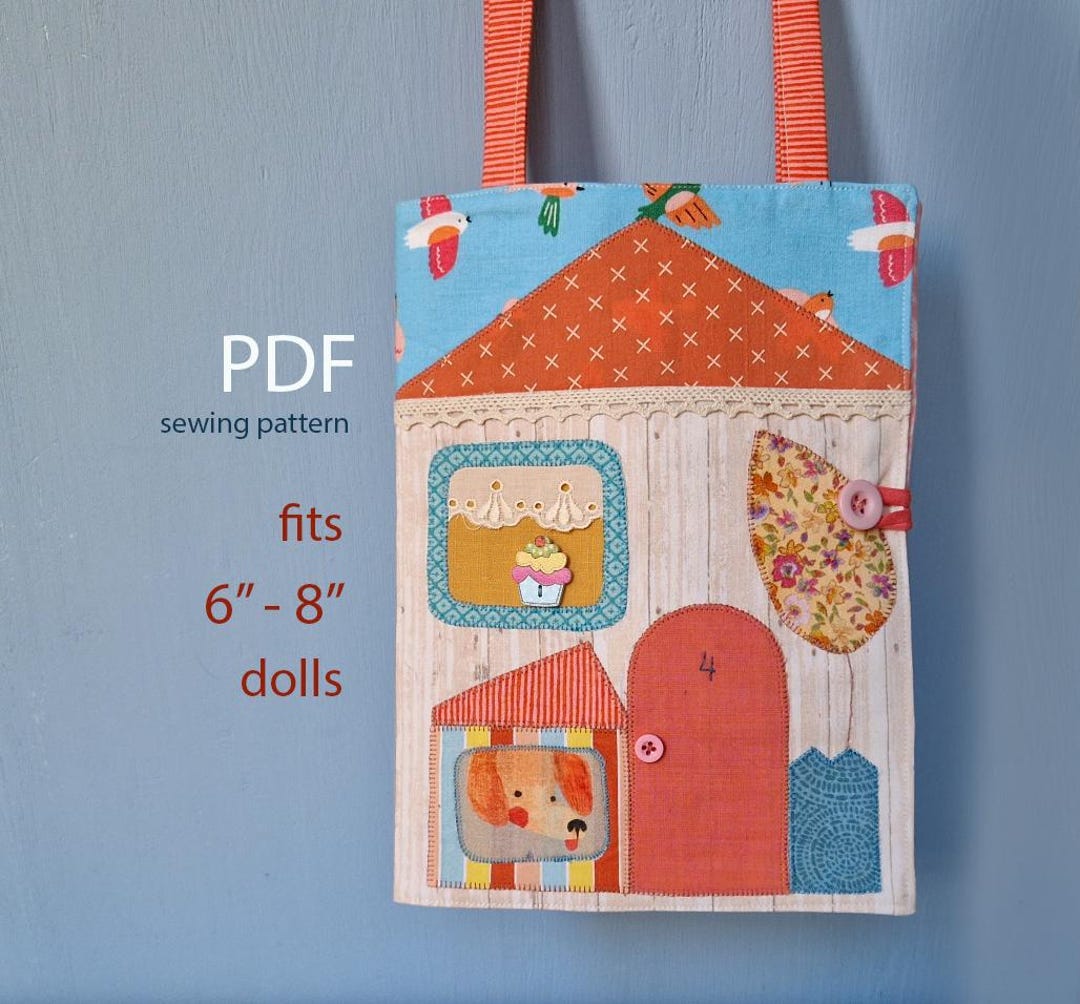 Doll House Sewing Pattern for Doll 6"- 8", Pretend Play Quiet Book - Etsy