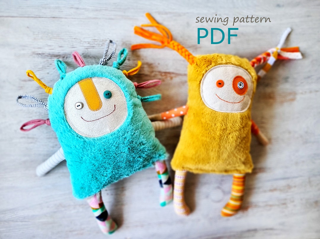 Plushie Monster Doll Sewing Pattern, Plush Toy, Worry Doll for Toddler ...