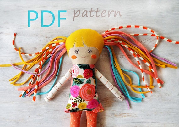 DIY Big Doll Sewing Pattern Stuffed Doll 18 Inch Pdf for - Etsy