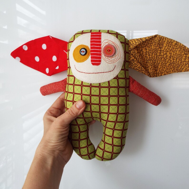Stuffed Hobbit Pattern Monster Doll, Textile Rag Doll, Gift for Hobbit ...