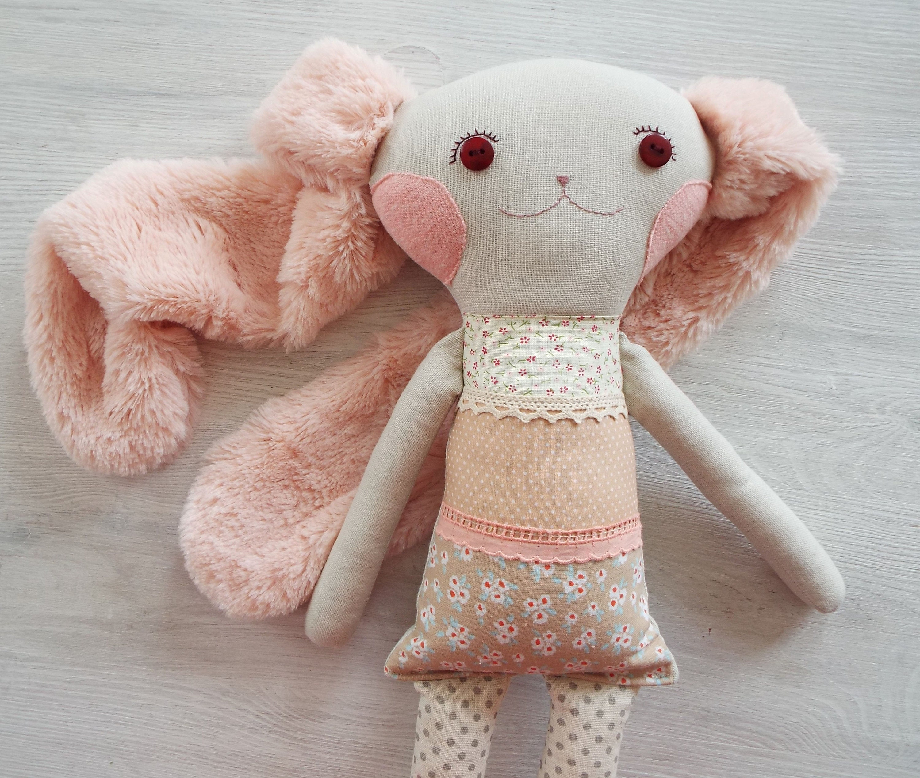 DIY Stuffed Bunny Doll With Clothes & Mini Bunny Pattern - Etsy